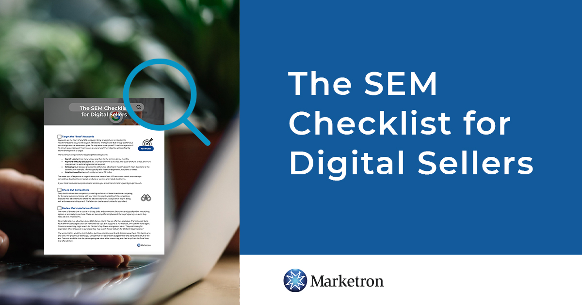 The SEM Checklist for Digital Sellers: View Now - Aspire