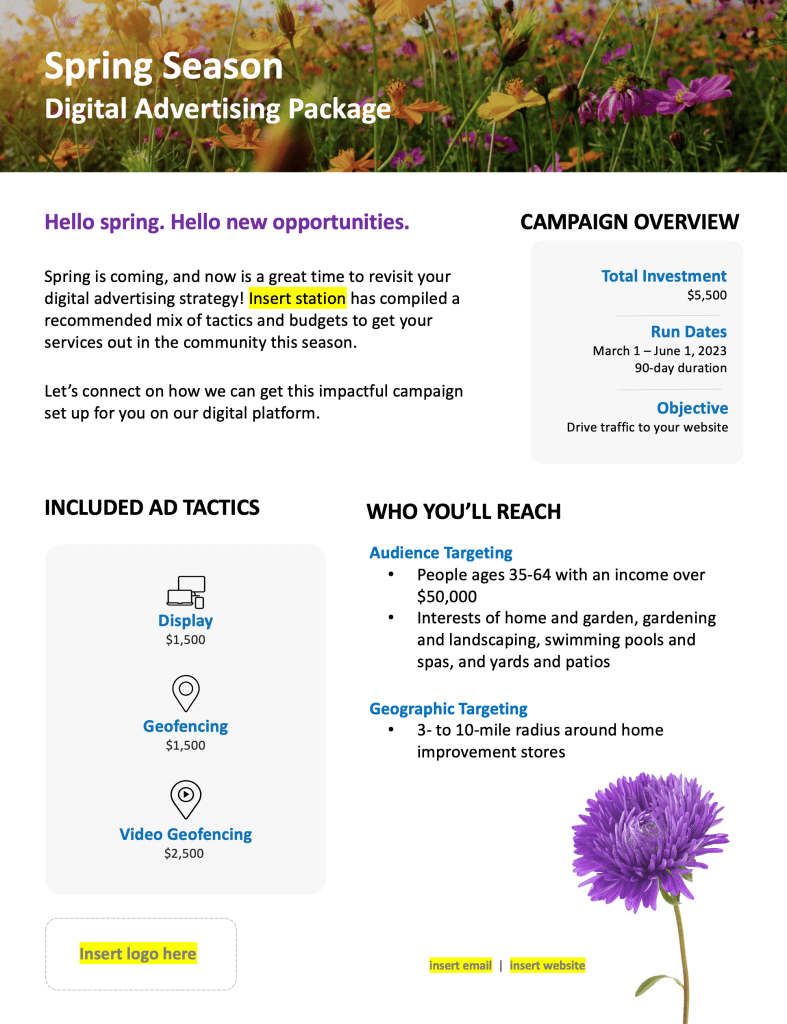 Digital Advertising Packages Q2 Seasonal Events | Aspire