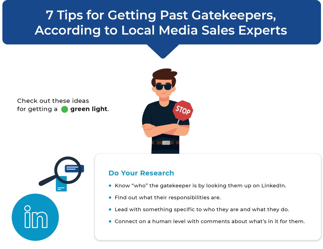 Tips for Getting Past Gatekeepers Infographic | Aspire
